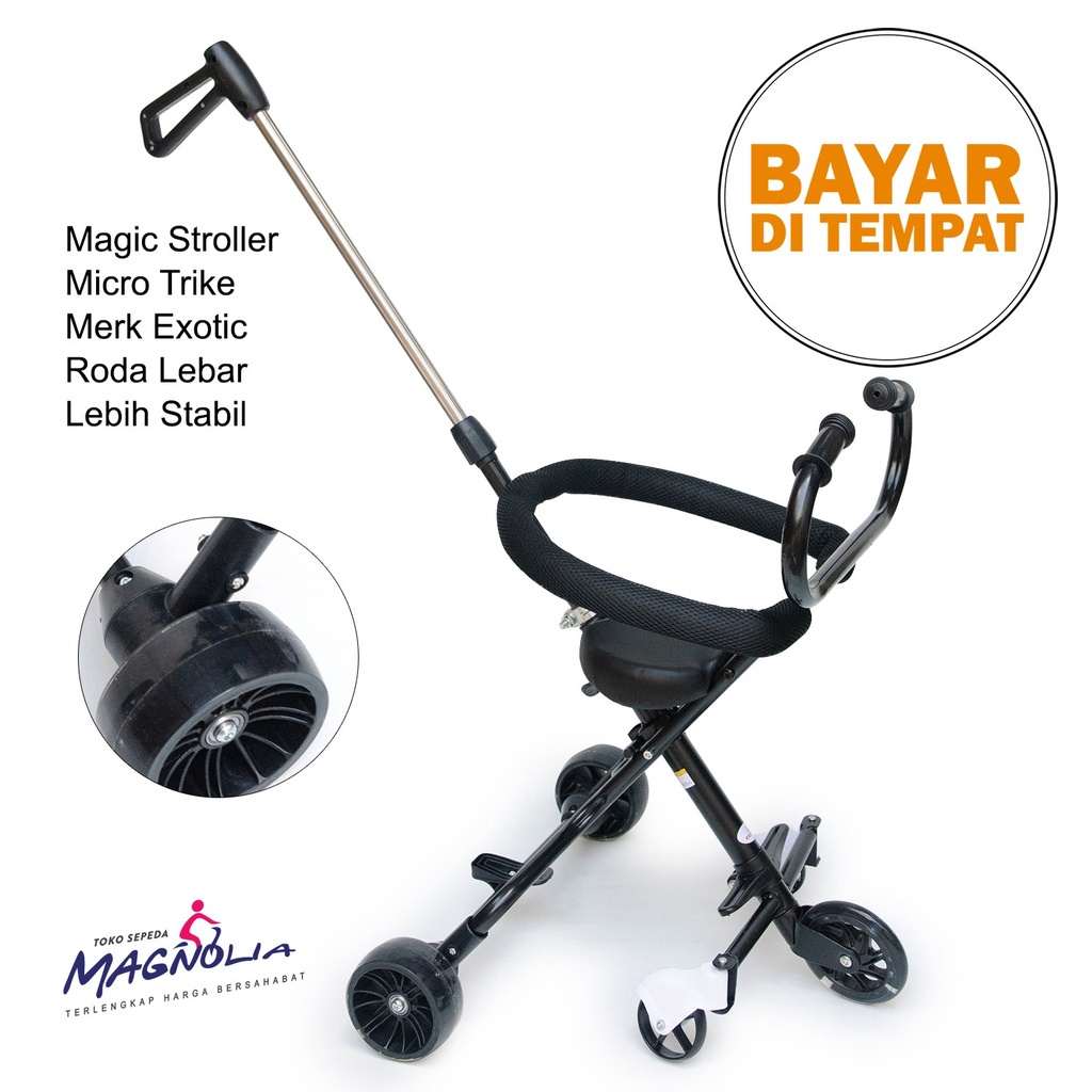 Jual Magic Stroller Micro Trike Kereta Dorong Bayi Anak Balita - Roda Lebar Merk Exotic | Shopee ...