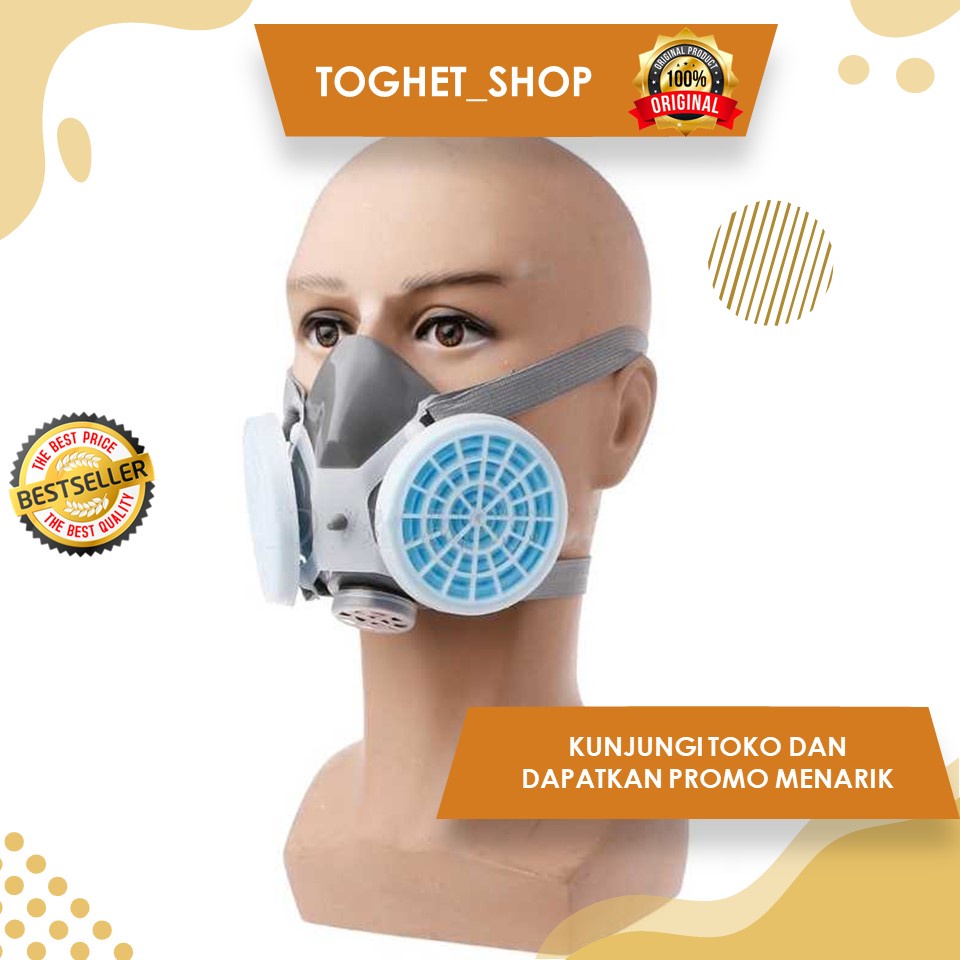 Jual Masker Gas Respirator Anti Debu Polusi Asap Masker Cat Masker ...