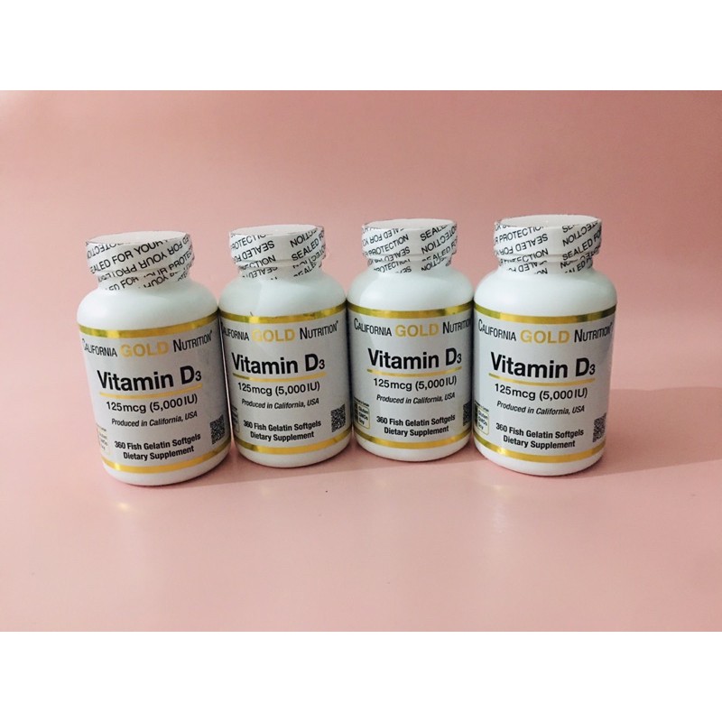 Jual Vitamin D3 Vit D-3 5000IU 360 Softgels California Gold Nutrition ...