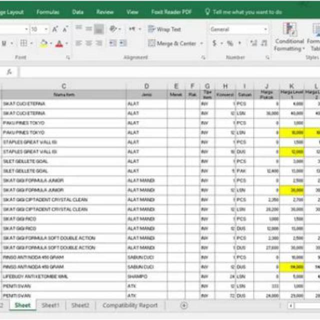 Jual List daftar barcode nama barang ipos 4 isi 7000 items UPDATE MARET ...