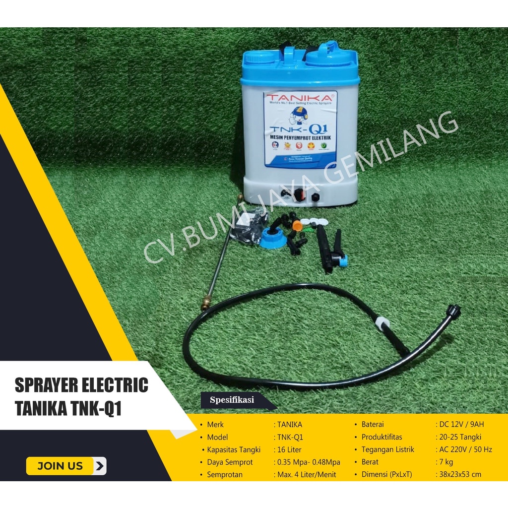 Jual ALAT SEMPROT HAMA / SPRAYER ELEKTRIK TANIKA TNK-Q1 | Shopee Indonesia