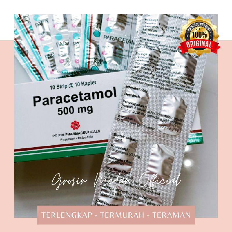 Jual PARACETAMOL TABLET GENERIK OBAT DEMAM SAKIT GIGI SAKIT KEPALA ...