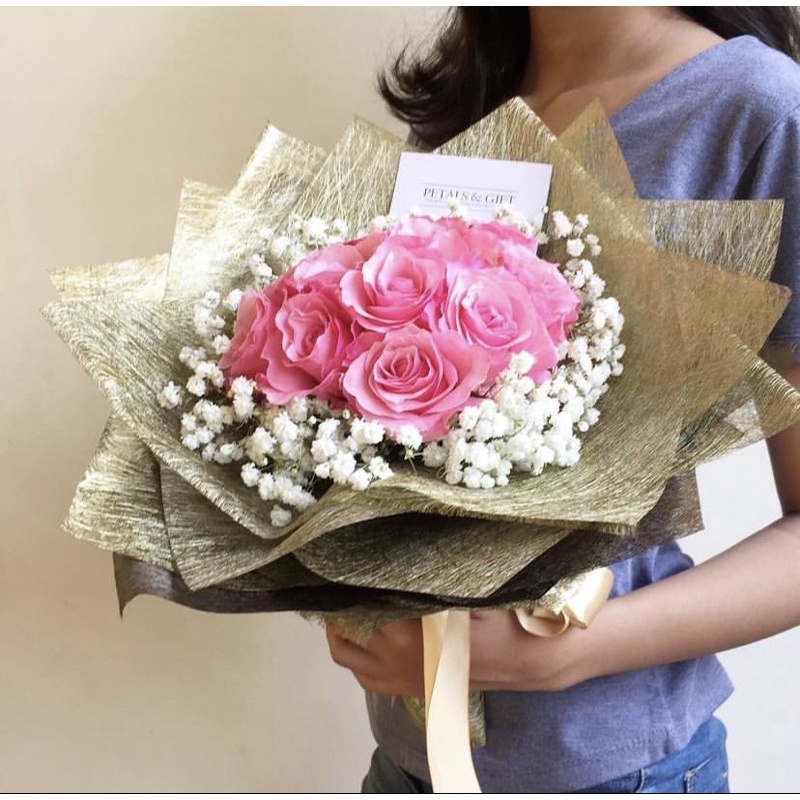 Jual 10 pink roses | Shopee Indonesia