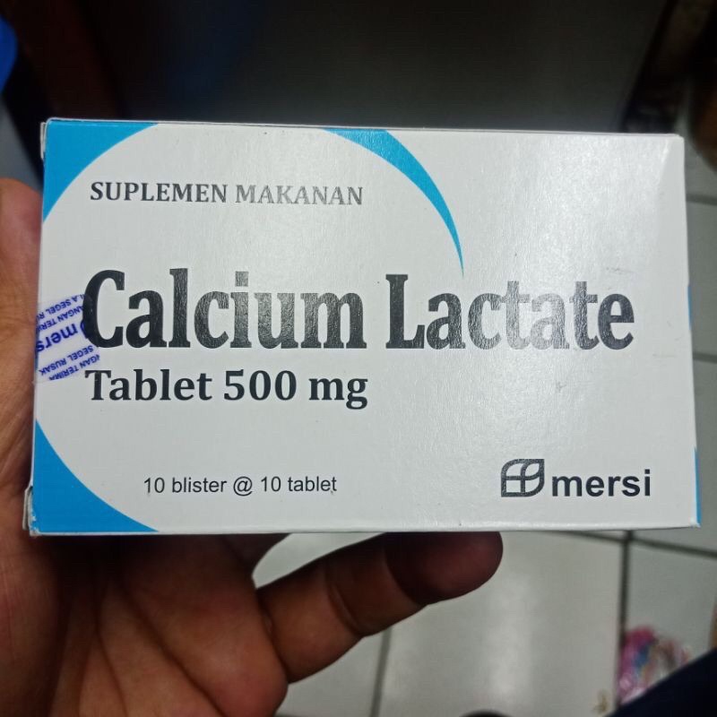 Jual Calcium Lactate 500 Mg - Multivitamin Tulang (Box 100 Tablet ...