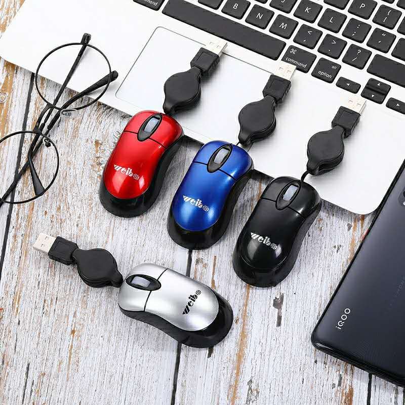 Jual Optical Mouse weibo mini model tarik kabel 3d 1600 dpi tanpa ...