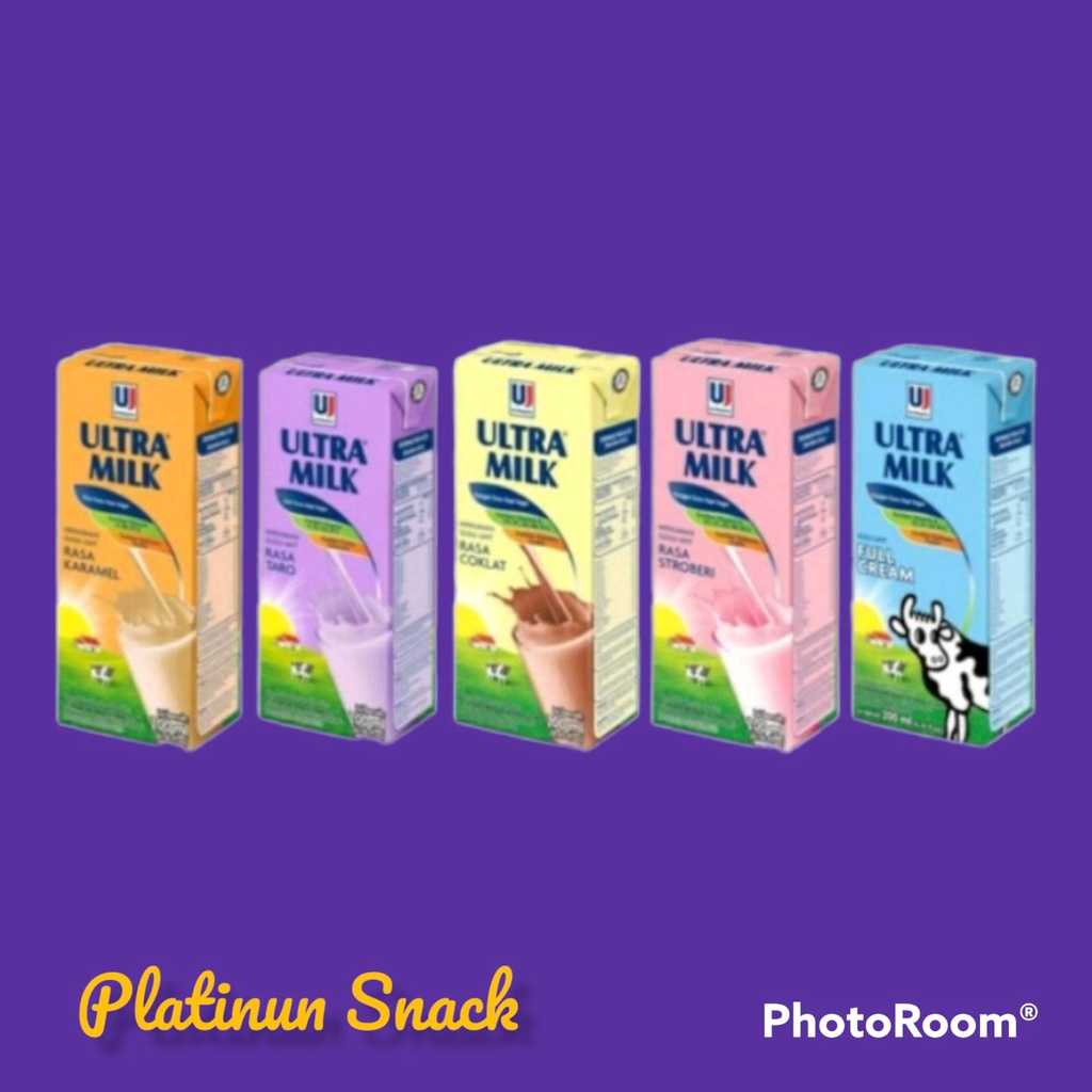 Jual Susu UHT Ultra Milk 200 ml Cokelat, Strawberry, Full Cream 1 Dus (24 x 200 ml) | Shopee ...