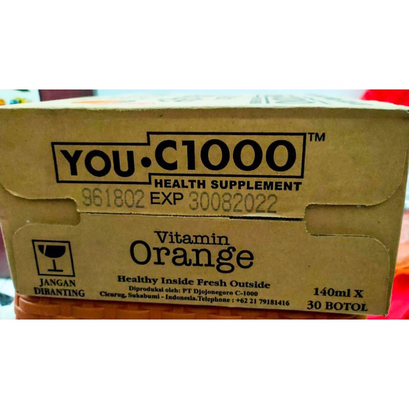 Jual You C 1000 C1000 UC1000 YouC1000 Vitamin C Jeruk Orange 140ml 1 ...