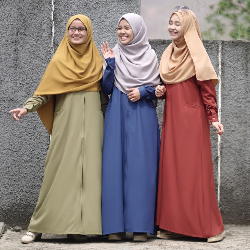 Jual Gamis Zippy Twill Hijab Alila | Shopee Indonesia