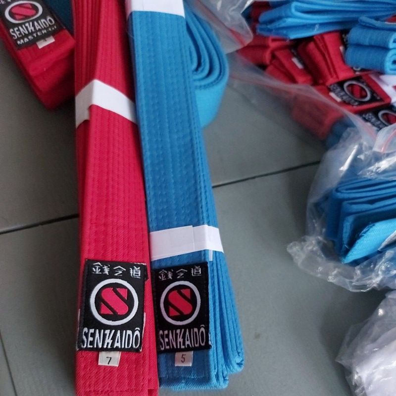 Jual Sabuk Karate Aka Ao Sabuk Karate Warna Merah Biru Kumite Karate ...