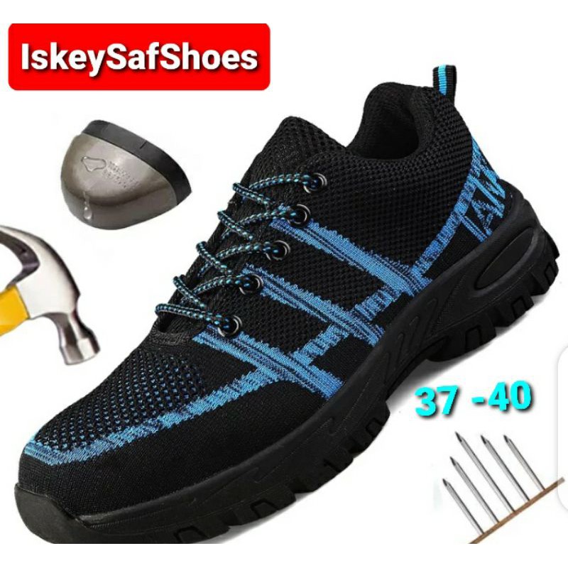 Jual SEPATU SAFETY MESH HITAM BIRU IMPORT | Shopee Indonesia