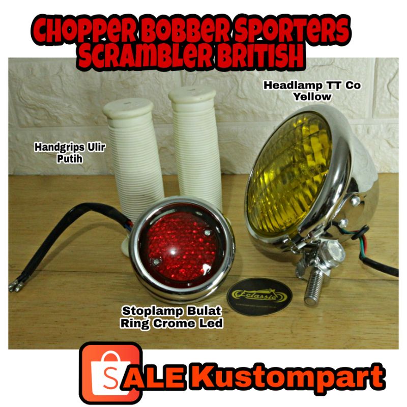 Jual Lampu Belakang Depan Chopper Bobber Sporters Scrambler British ...