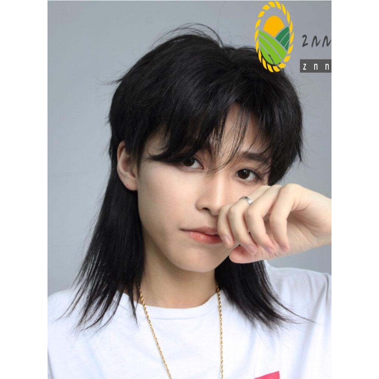 Jual rambut palsu pria rambut palsu korea pria wig rambut pria mullet 7 ...