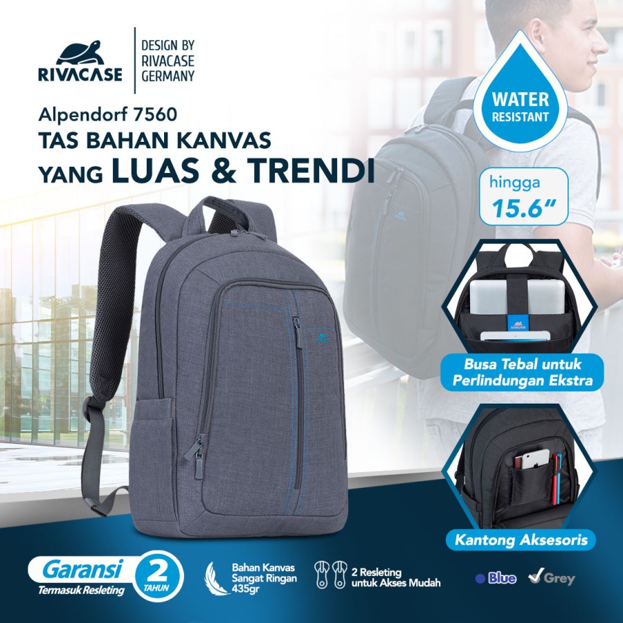 Jual RIVACASE Alpendorf Series - 15.6 inch Tas Laptop / Macbook ...
