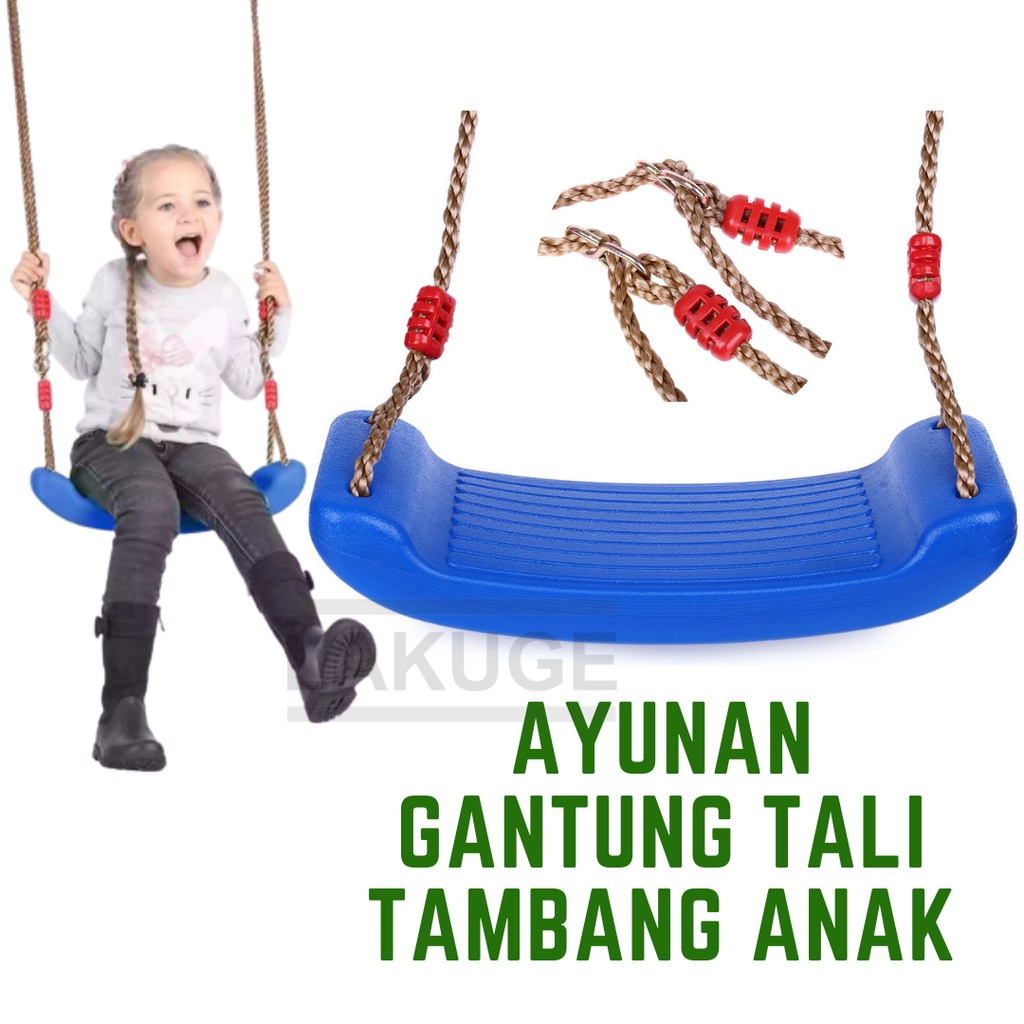 Jual Ayunan Gantung Rantai Tali Tambang Anak Indoor Outdoor 44 x 16 cm ...