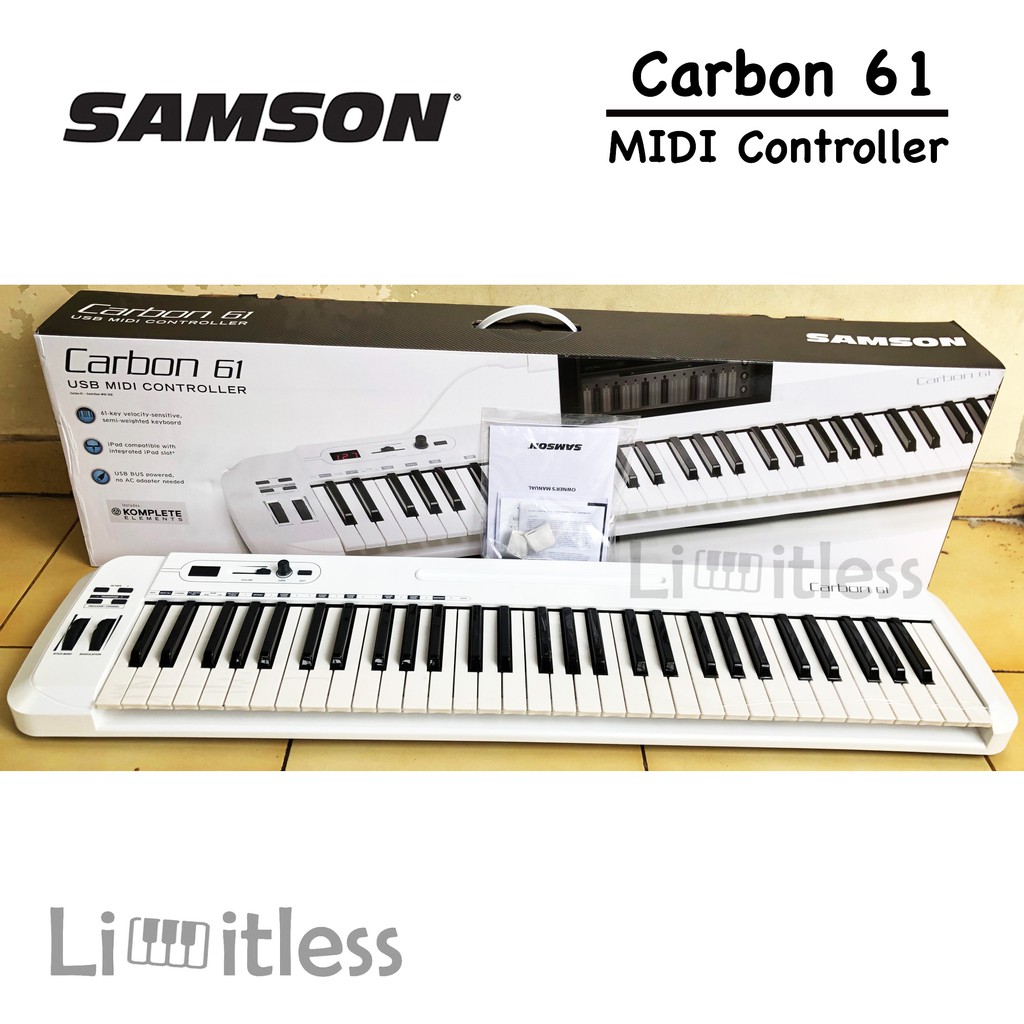Jual Samson Carbon 61 Keyboard USB MIDI Controller Garansi Original ...