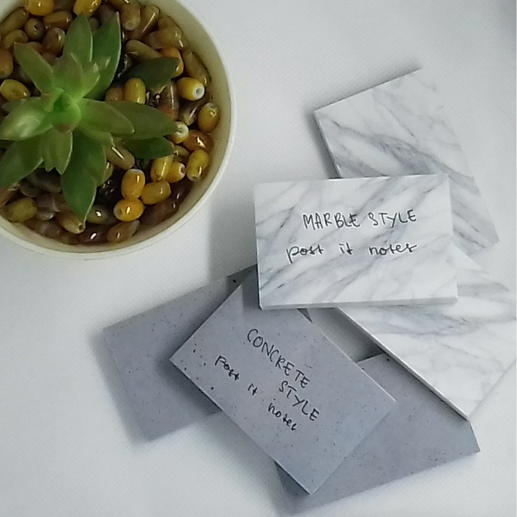 Jual Marble & Concrete Style Post It Sticky Notes Memos Pad | Shopee ...