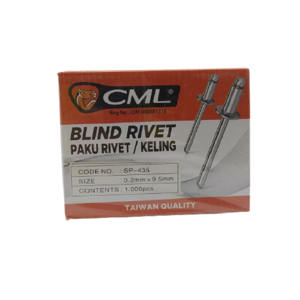 Jual Paku Blind Rivet Camel Paku Rivet 435 (3,2mmx 9,5mm) Isi 1000 pcs ...