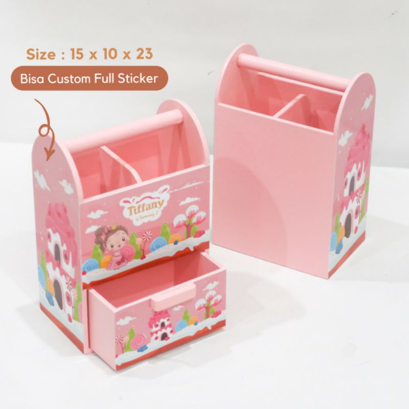 Jual TEMPAT PENSIL KAYU ANAK CUSTOM MOTIF NAMA Souvenir Wooden Gift ...