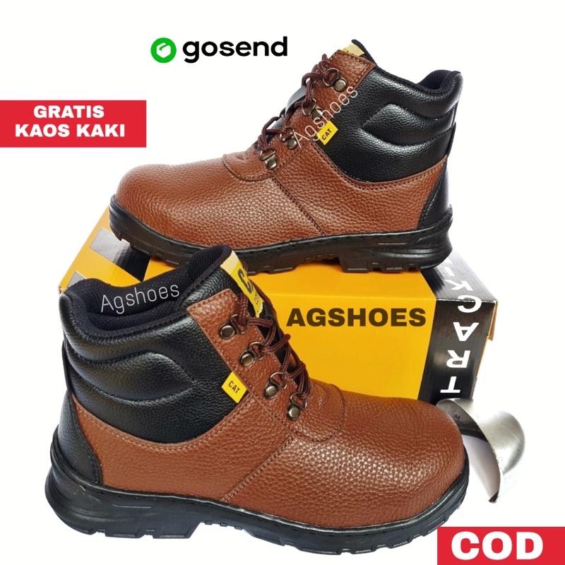 Jual Sepatu Boot Bot Pria Ujung Besi Kerja Lapangan Proyek Sefety Anti ...
