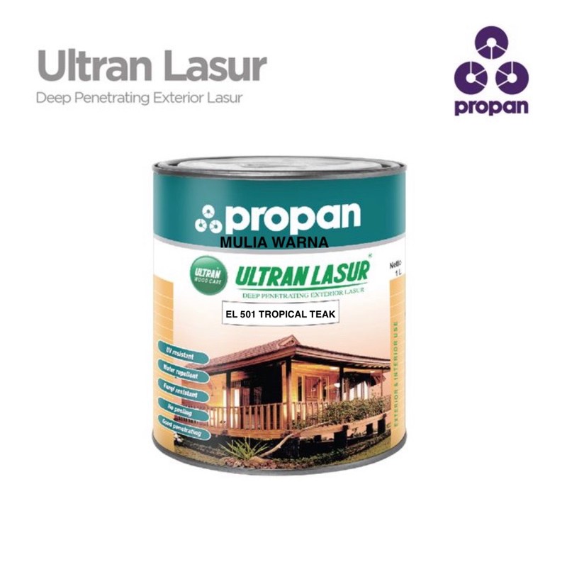 Jual CAT KAYU ULTRAN LASUR EL 501 TROPICAL TEAK 1 liter | Shopee Indonesia