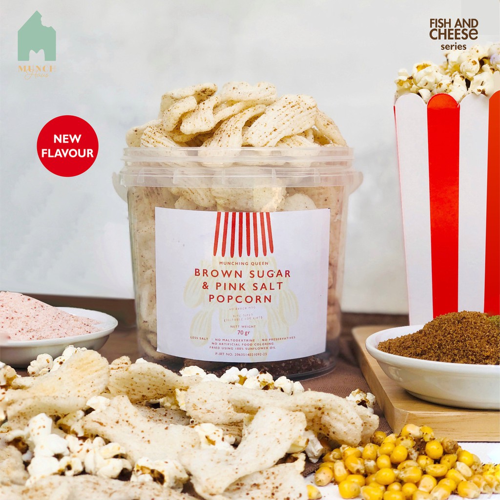 Jual The Munching Queen - Brown Sugar & Pink Salt Popcorn | Shopee ...