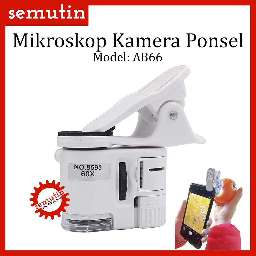 Jual Mikroskop Kamera Ponsel AB66 / Microscope LED UV Mobile Phone ...