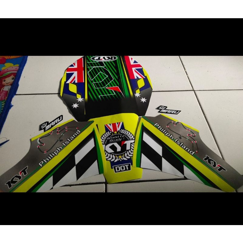 Jual stiker decal helm half face | Shopee Indonesia