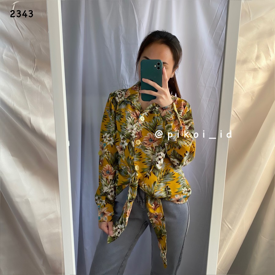 Jual Buy Here!!∵ Kemeja Pantai Wanita Daun Hawaii / Beach / Summer ...