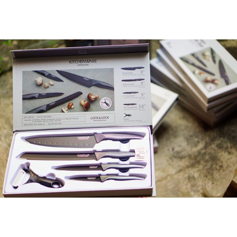 Jual LocknLock cookplus 5P knife set // pisau lock n lock | Shopee ...