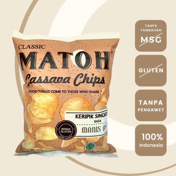 Jual Matoh - Keripik Singkong Renyah 75gr / Cassava Chips / Snack Singkong | Shopee Indonesia