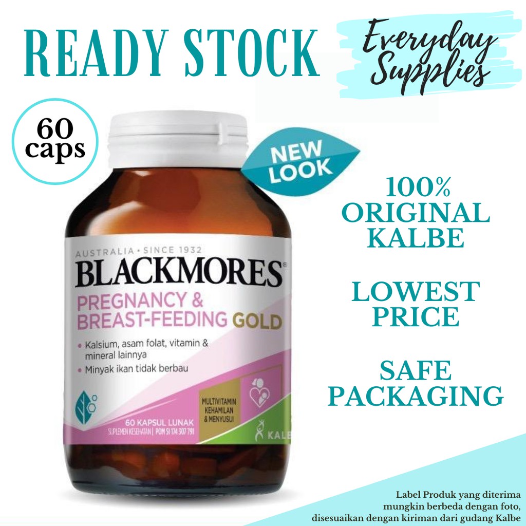 Jual BLACKMORES PREGNANCY AND BREASTFEEDING GOLD 60 kapsul CAPS BPOM ...