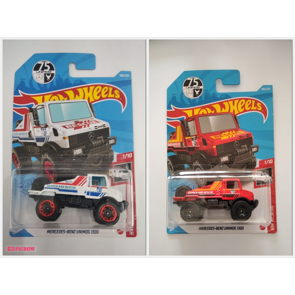 Jual Diecast Hot Wheels MERCEDES-BENZ UNIMOG J23 biru 1300 Merah Mercy ...