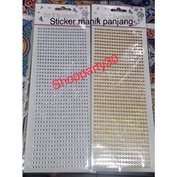 Jual sticker manik silver / sticker manik gold / stiker manik | Shopee ...