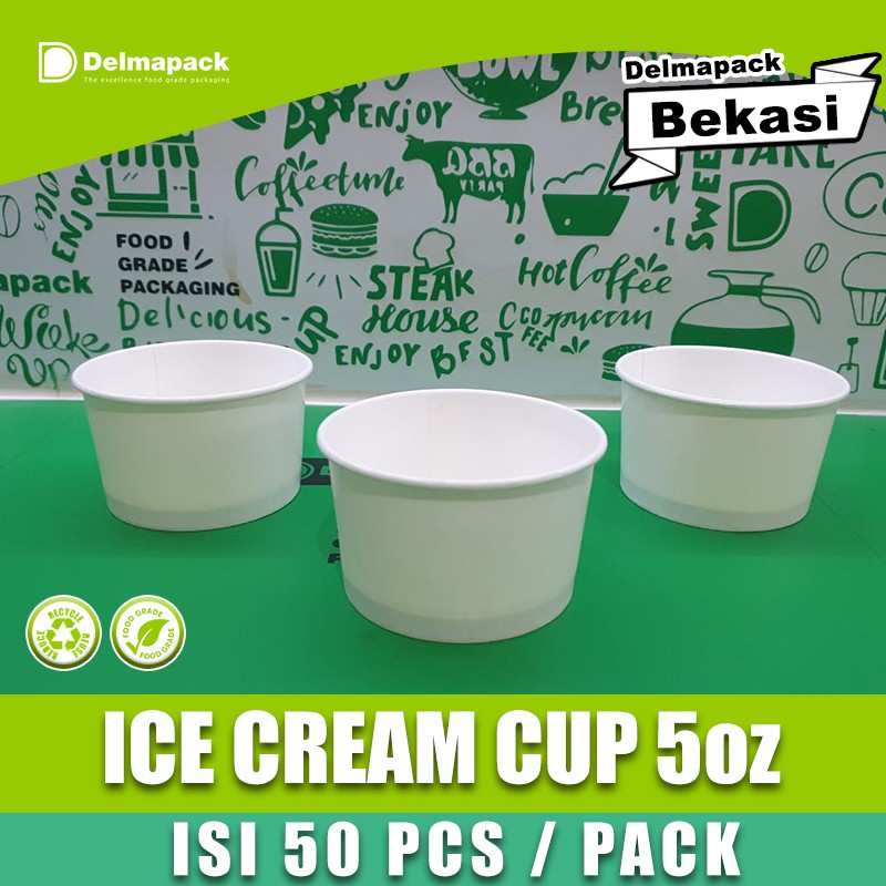 Jual ICE CREAM CUP 5 OZ - FOODGRADE - 50 PCS | Shopee Indonesia