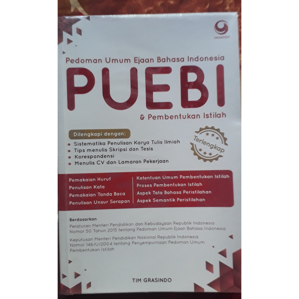 Jual Pedoman Umum Ejaan Bahasa Indonesia (PUEBI) & Pembentukan Istilah ...
