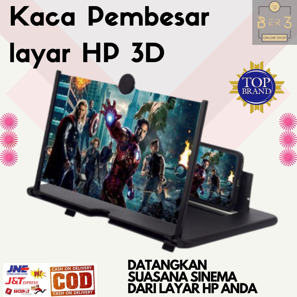 Jual Kaca Holder Pembesar Layar HP 3D Untuk Semua Handphone Smartphone ...