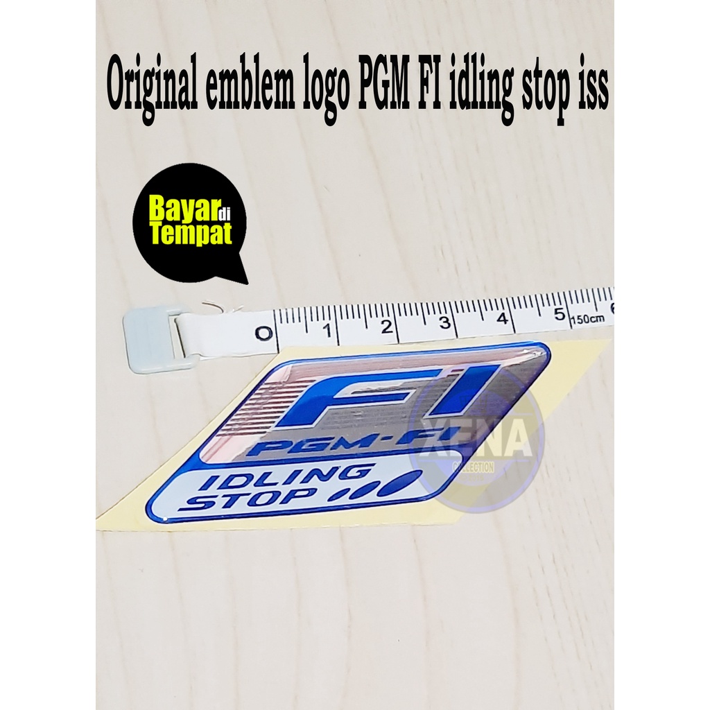 Jual original emblem logo PGM FI idling stop iss / emblem logo FI PGM ...