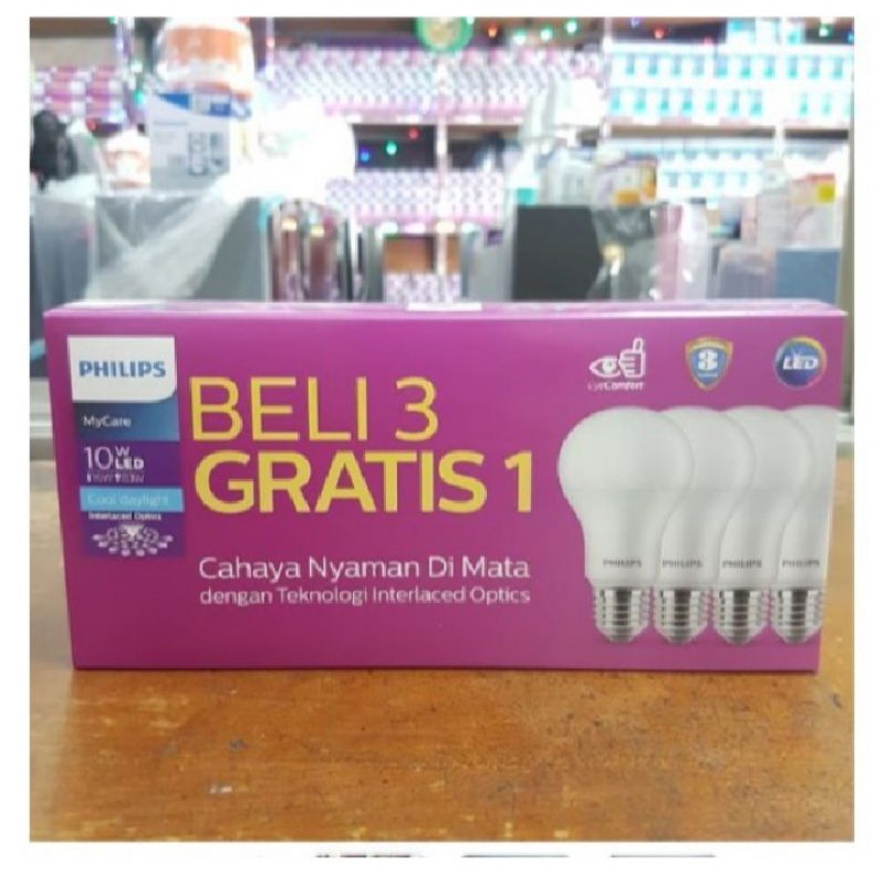 Jual Paket Lampu Philips LED 10 Watt ( isi 4 pcs) | Shopee Indonesia