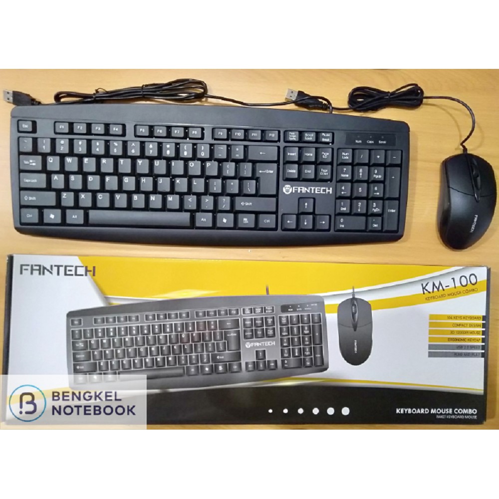 Jual Keyboard + Mouse bundle Fantech KM100 | Shopee Indonesia