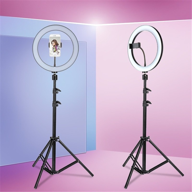 Jual Lampu Ring Light LED 24W 10 Inch With Tripod and Smartphone Holder ...