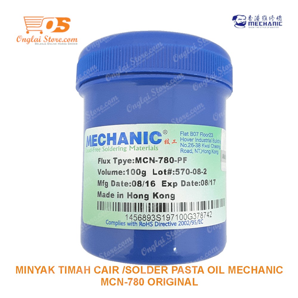 Jual MINYAK TIMAH CAIR /SOLDER PASTA OIL MECHANIC MCN-780 ORIGINAL ...