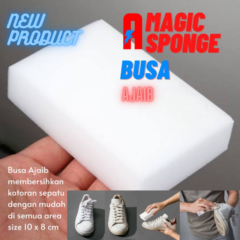 Jual Busa ajaib magic sponge pembersih sepatu serba guna | Shopee Indonesia