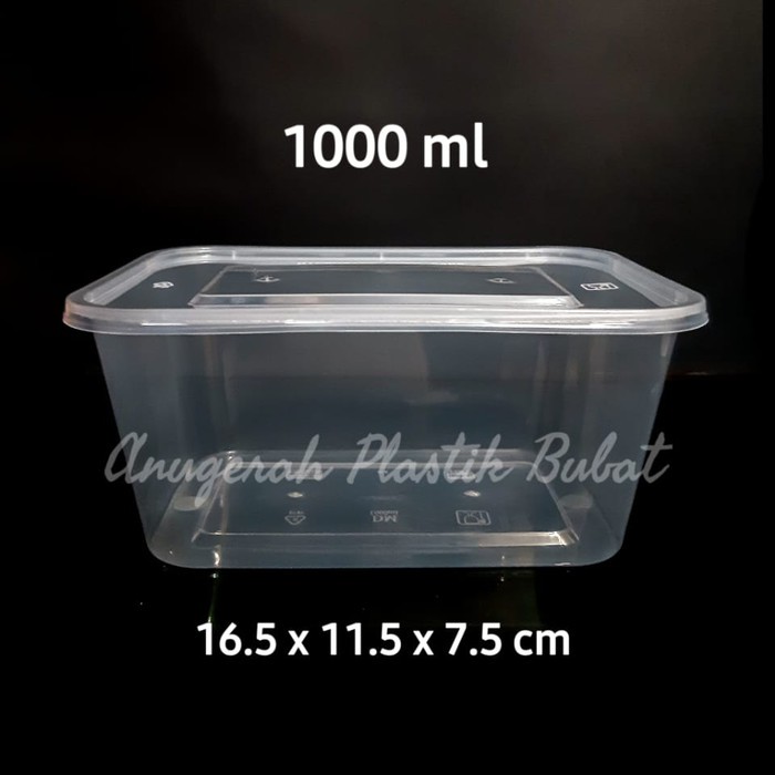 Jual Kotak Plastik Thinwall Ukuran 1000 Ml Isi 25 Pcs/ Thinwall Rectangular 1000 Ml | Shopee ...