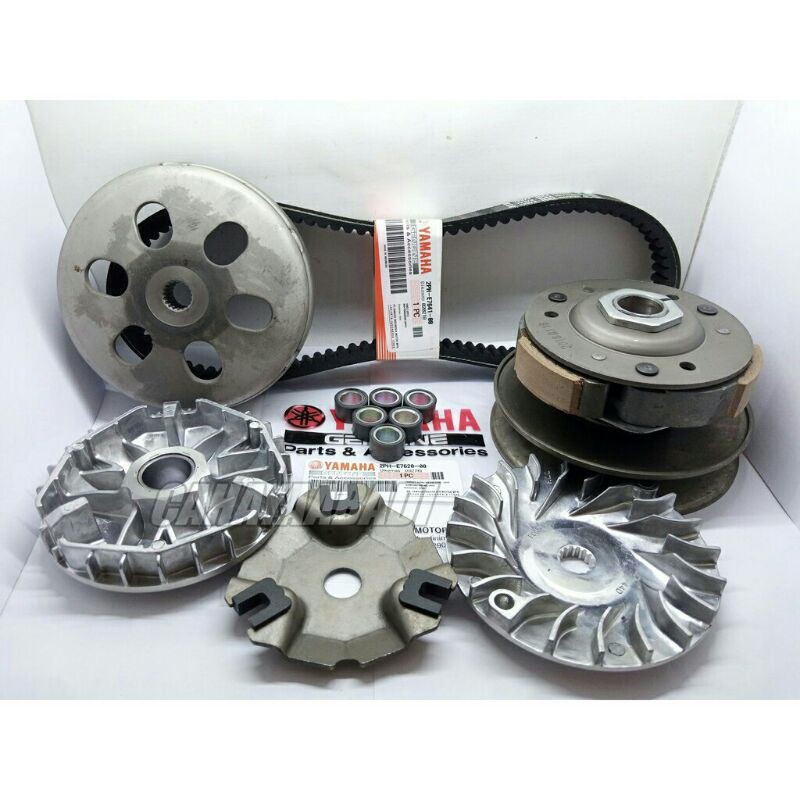 Jual PAKET CVT MIO M3/MIO Z (VANBELT+RUMAH ROLLER SET+KIPAS+PULLY ASSY MIO M3) | Shopee Indonesia