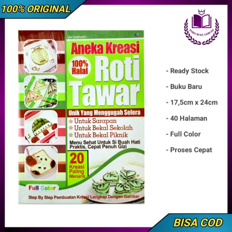 Jual Buku Resep Kue - Aneka Kreasi Roti Tawar Unik Yang Menggugah ...