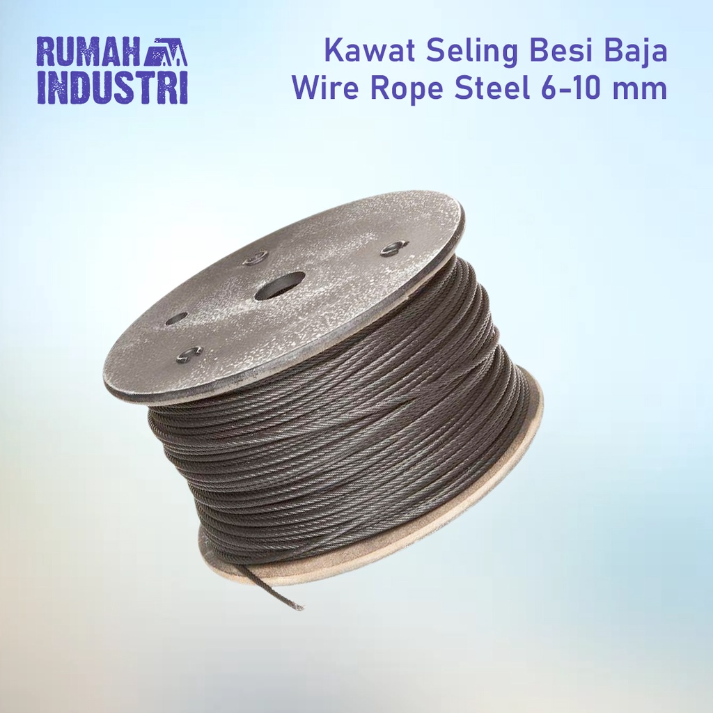 Jual KERAS! Kawat Seling Besi Baja Steel Wire Rope 6mm, 8mm, 10mm Per ...
