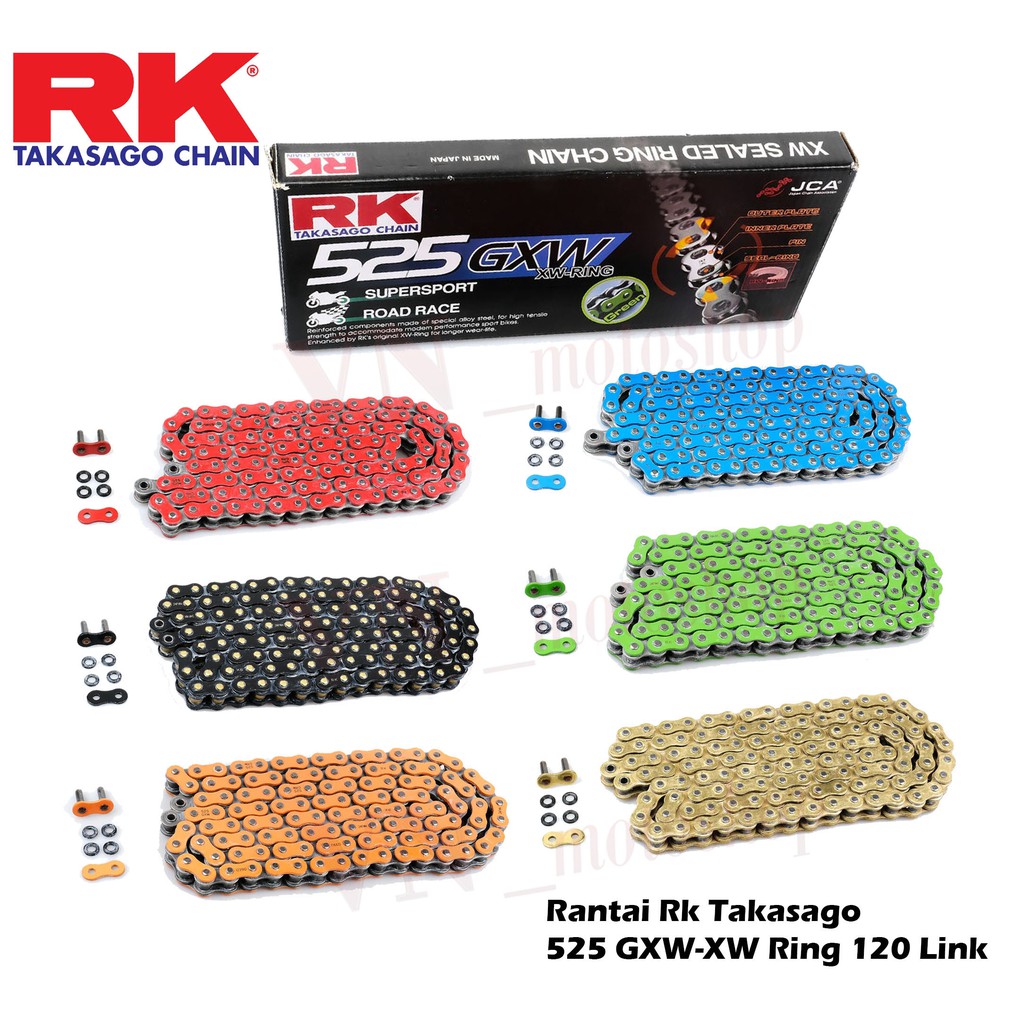 Jual Rantai RK Chain 525 GXW XW-Ring 120L R6 R1 Z1000 MT09 Z900 H2 ...