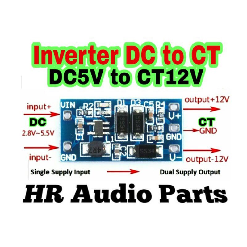 Jual Modul Inverter DC5V to CT12V Converter DC to CT Preamp Tone ...