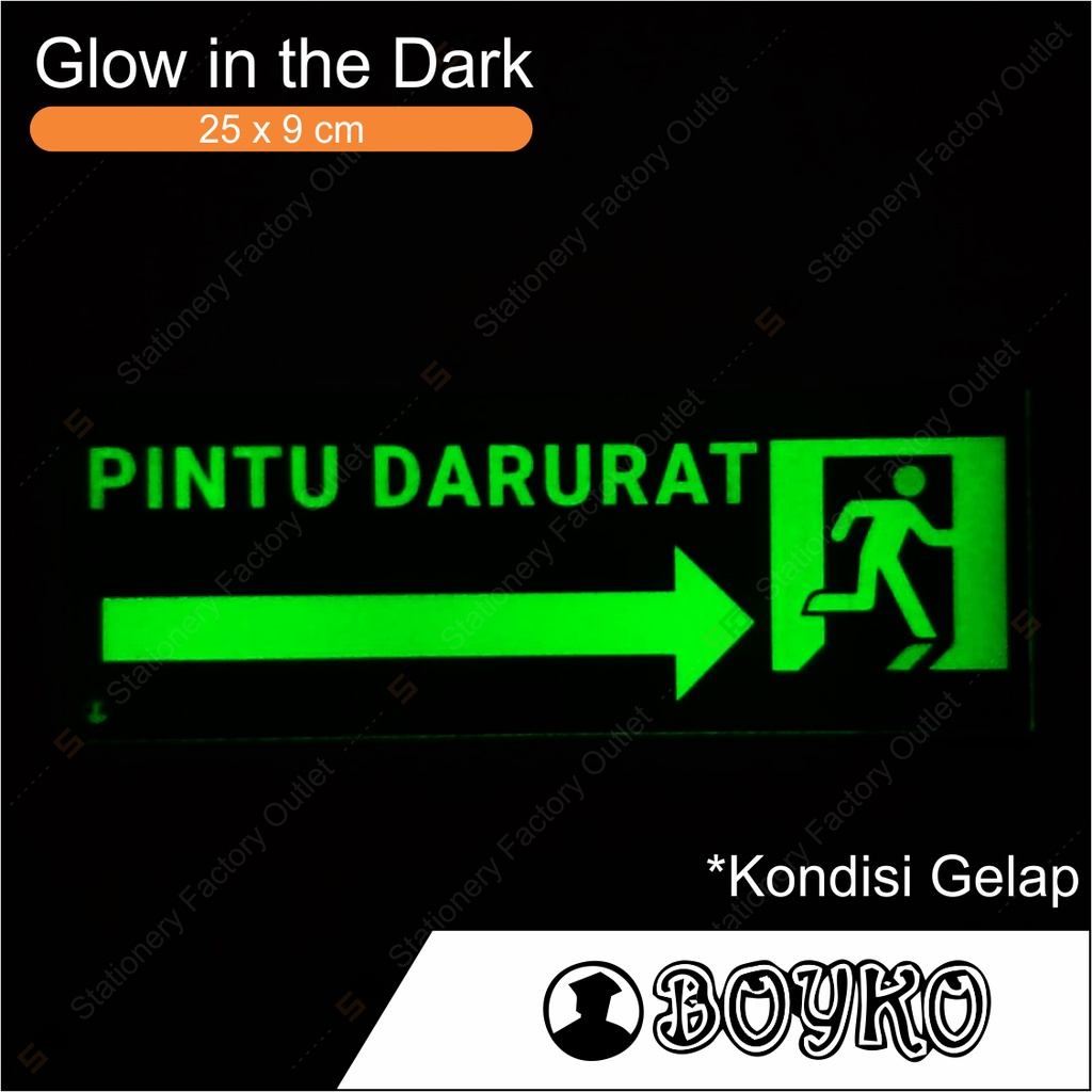 Jual Akrilik Pintu Darurat - Glow in The Dark - Acrylic Sign Fosfor ...