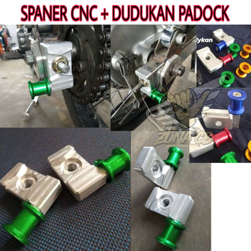 Jual spaner swing arem arm kaze set dudukan padock cnc / tutup sapit ...